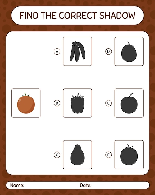 Matching Shadows: Fruits and Vegetables Silhouettes | Jiffy Designs
