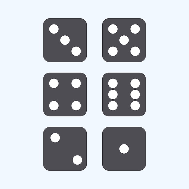Versatile Dice Icons for Diverse Design Applications | Jiffy Designs
