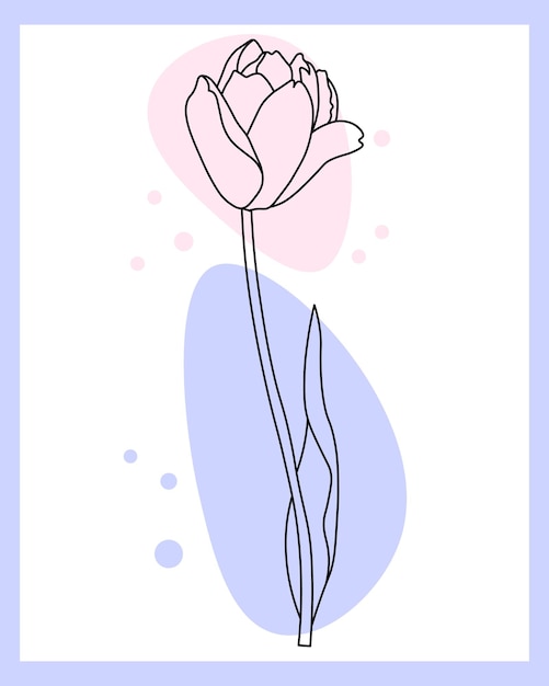 Minimalist Tulip Illustration with Pastel Shades | Jiffy Designs
