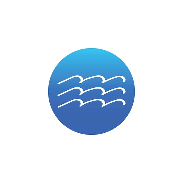 Minimalist Blue Wave Icon Symbolizing Nature | Jiffy Designs