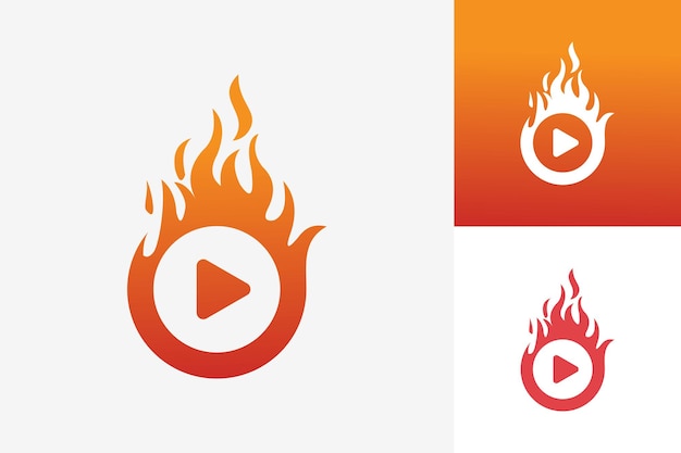 Fiery Play Button Icon Ignites Attention | Jiffy Designs