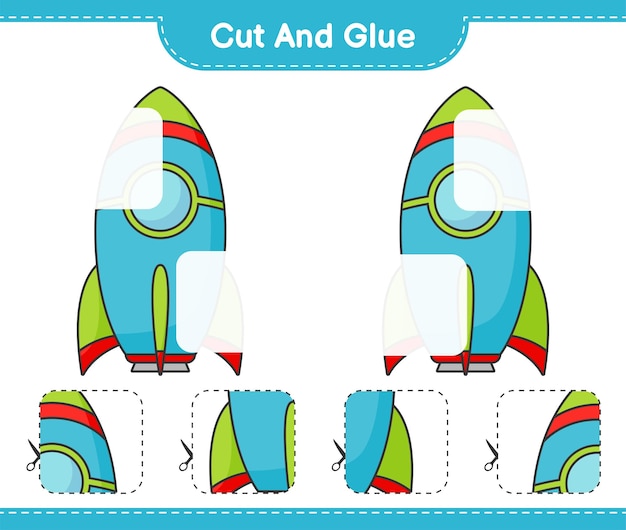 Vibrant Retro Rocket Ship Cut-and-Glue Craft Collection | Jiffy Designs