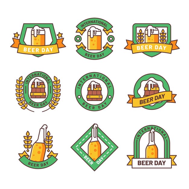 Vibrant Collection of Beer-Themed Emblems and Badges | Jiffy Designs