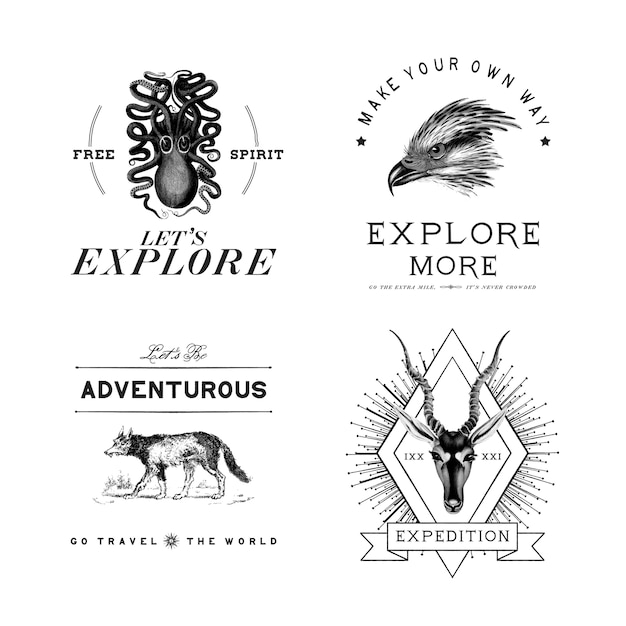 Captivating Collection of Adventurous Exploration Emblems and Designs ...