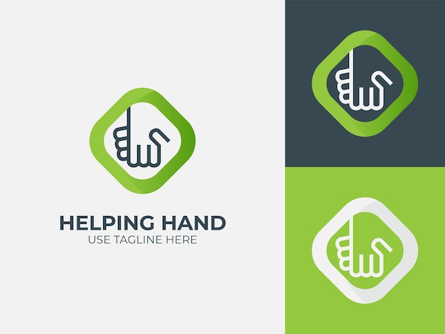 Supportive Green Hand Symbol with Helpful Text | Jiffy Designs