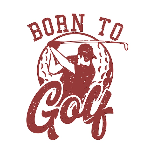 Vintage Golfing Emblem with Silhouetted Golfer | Jiffy Designs