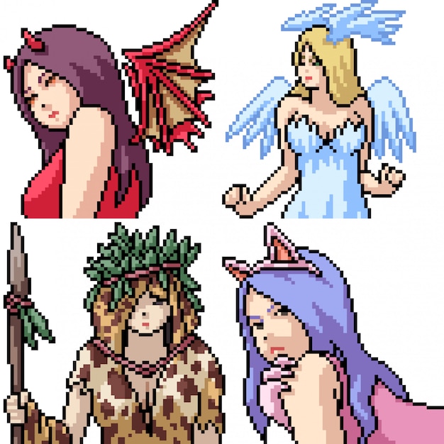 Vibrant Pixel Art Portraits of Mythical Creatures | Jiffy Designs