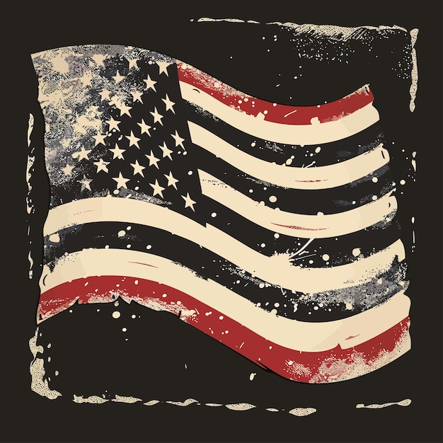 Distressed American Flag Graphic Design | Jiffy Designs