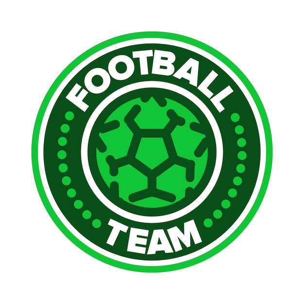 Vibrant Green Football Team Logo with Soccer Ball Emblem | Jiffy Designs
