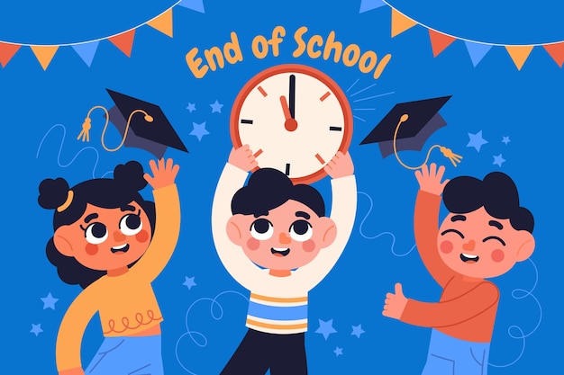 Joyful End of School Celebration with Cheering Students | Jiffy Designs