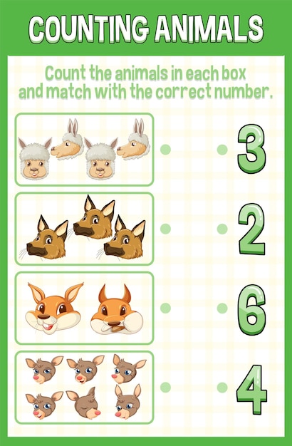 Counting Cute Animal Faces: A Fun Educational Activity | Jiffy Designs