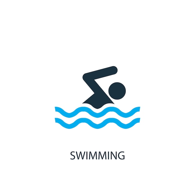 Elegant Swimmer Icon Depicting Aquatic Athleticism | Jiffy Designs