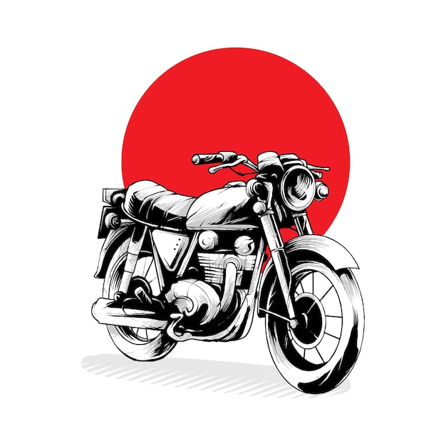 Iconic Motorcycle Silhouette Against Rising Sun Backdrop | Jiffy Designs