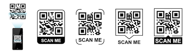 Minimalist QR Code Designs with 'Scan Me' Text | Jiffy Designs