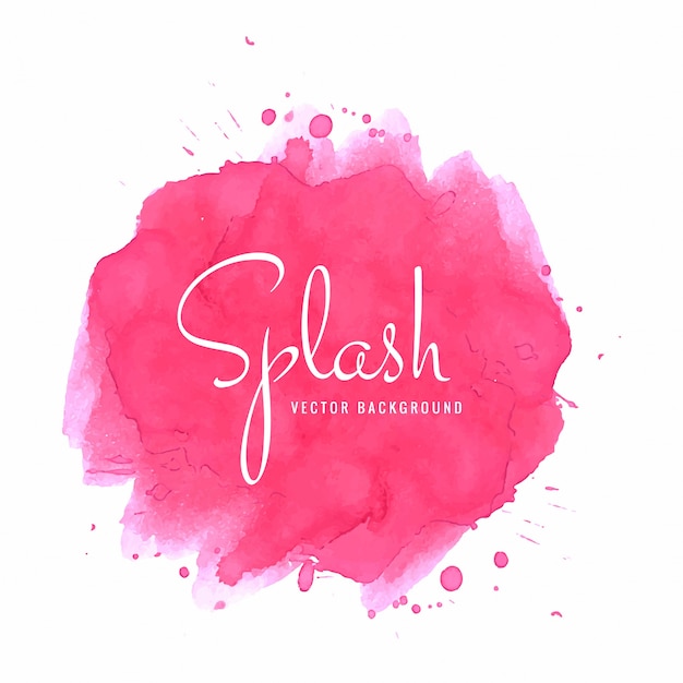 Vibrant Pink Watercolor Splash with Cursive Text Overlay | Jiffy Designs