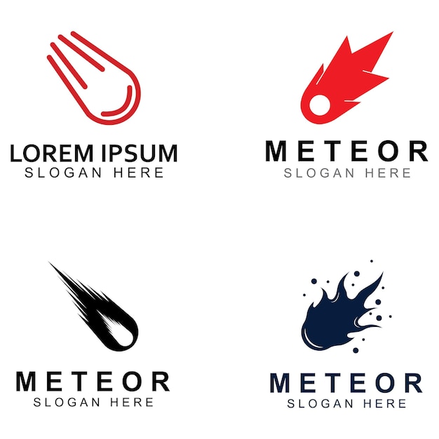 Vibrant Meteor Symbols: A Striking Collection of Graphic Elements ...