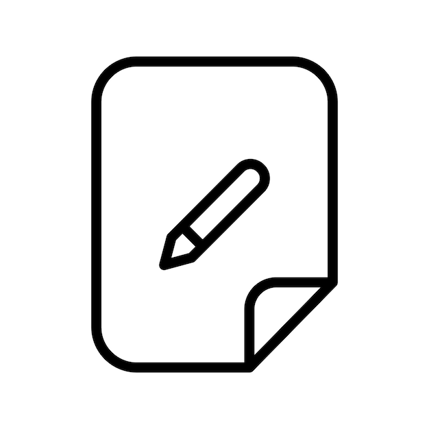 Simple Minimalist Icon for Editing or Writing | Jiffy Designs