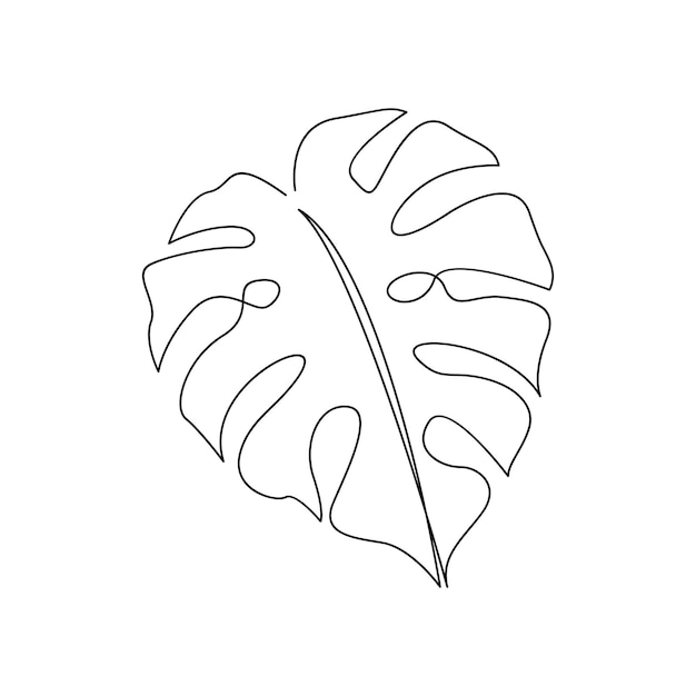 Minimalist Tropical Leaf Design in Black and White | Jiffy Designs