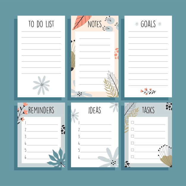 Vibrant Floral Themed Organizational Planner Templates | Jiffy Designs