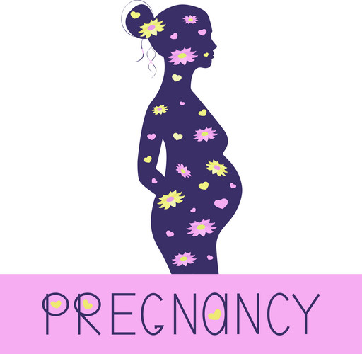 Pregnant Woman Silhouette Isolated. Pregnancy And Female Body. Vector Illustration. | Jiffy Designs