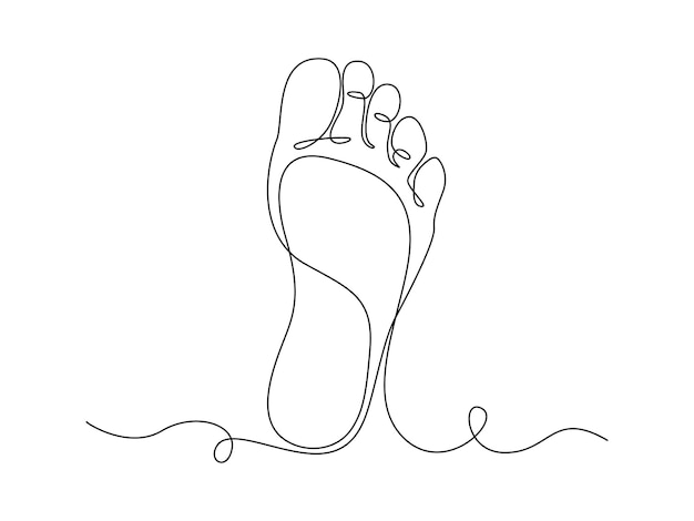 Minimalist Foot Illustration with Flowing Line Design | Jiffy Designs