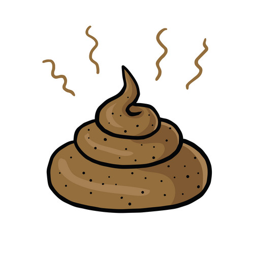 Poop Cartoon Vector Drawing Illustration Icon | Jiffy Designs