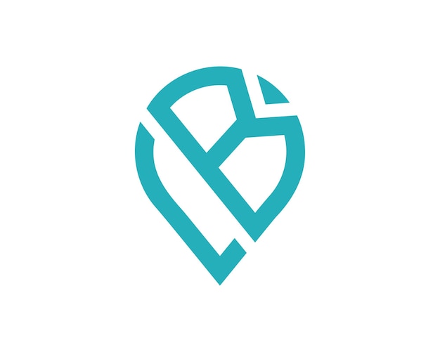 Stylized Turquoise Letter B Geometric Logo Symbol | Jiffy Designs