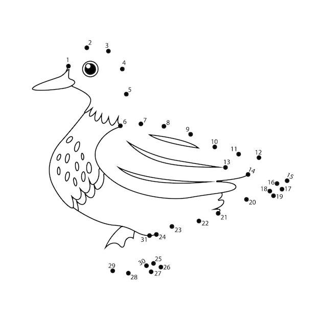 Whimsical Dotted Bird Illustration | Jiffy Designs