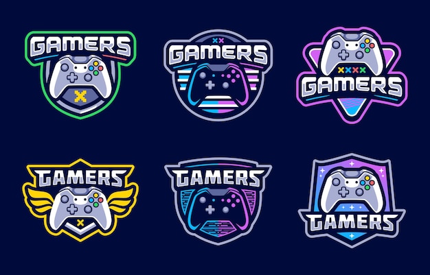 Vibrant Gamer Logos with Iconic Gaming Controllers | Jiffy Designs