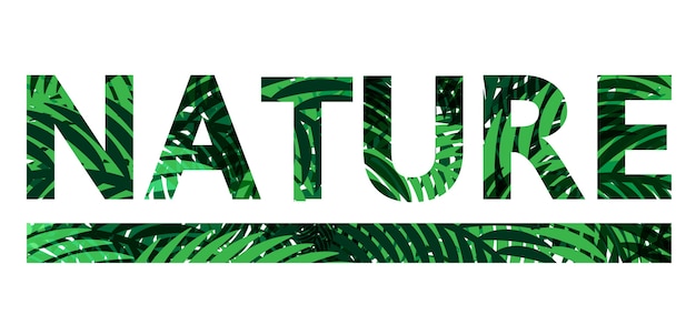 Lush Green Tropical Nature Lettering | Jiffy Designs