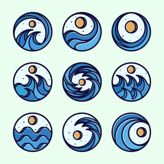 Captivating Collection of Oceanic-Inspired Circular Icons | Jiffy Designs