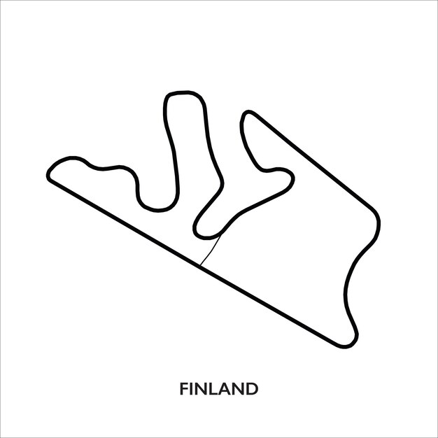 Minimalist Outline of Finland's Iconic Geography | Jiffy Designs