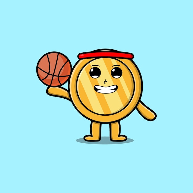 Cheerful Basketball-Playing Emoji Mascot | Jiffy Designs