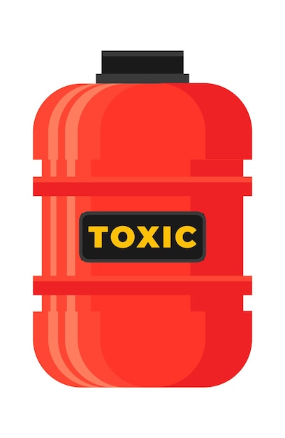 Vibrant Red Toxic Hazard Container | Jiffy Designs