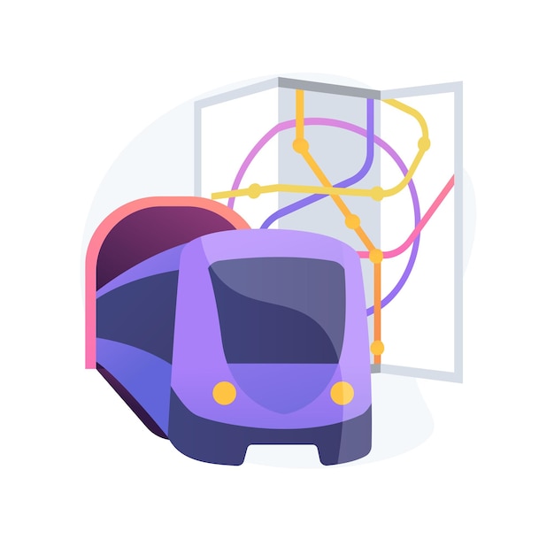 Vibrant Abstract Train Illustration with Geometric Shapes | Jiffy Designs