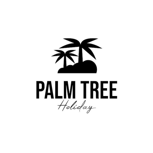 Iconic Palm Tree Silhouette: A Tropical Holiday Emblem | Jiffy Designs