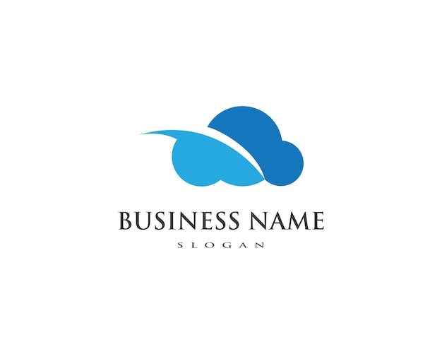 Vibrant Blue Cloud Logo with Elegant Business Name | Jiffy Designs