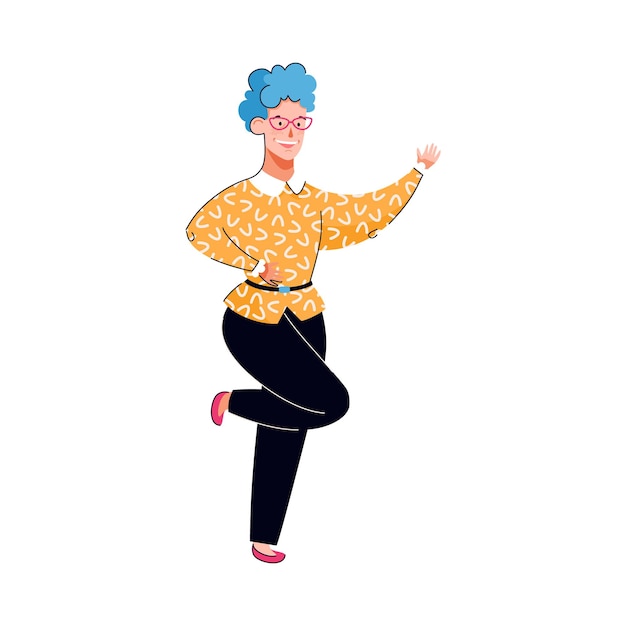 Vibrant and Whimsical Character in Cheerful Attire | Jiffy Designs
