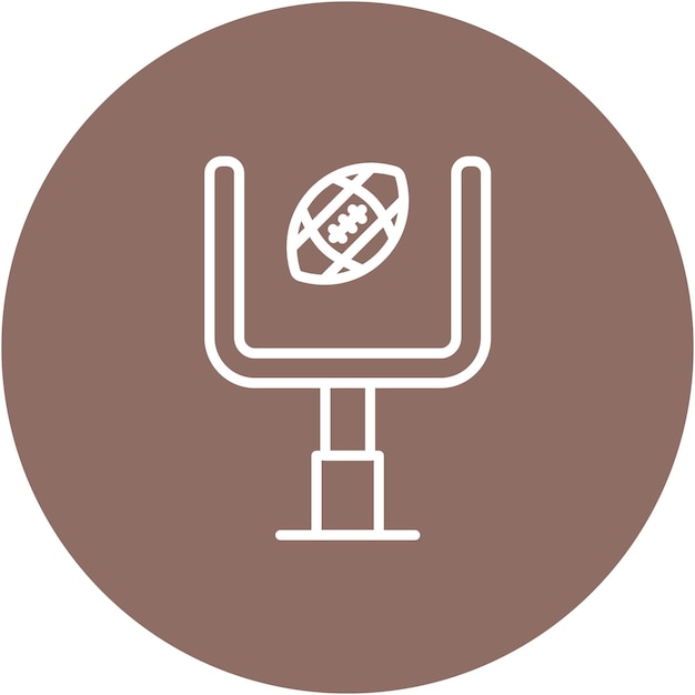 Sleek Football Goal Post Icon in Minimalist Design | Jiffy Designs