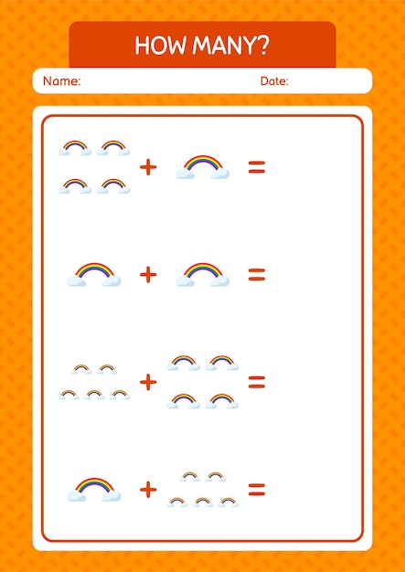 Playful Rainbow Addition Worksheet for Kids | Jiffy Designs