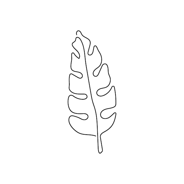 Minimalist Tropical Leaf Line Art Design | Jiffy Designs