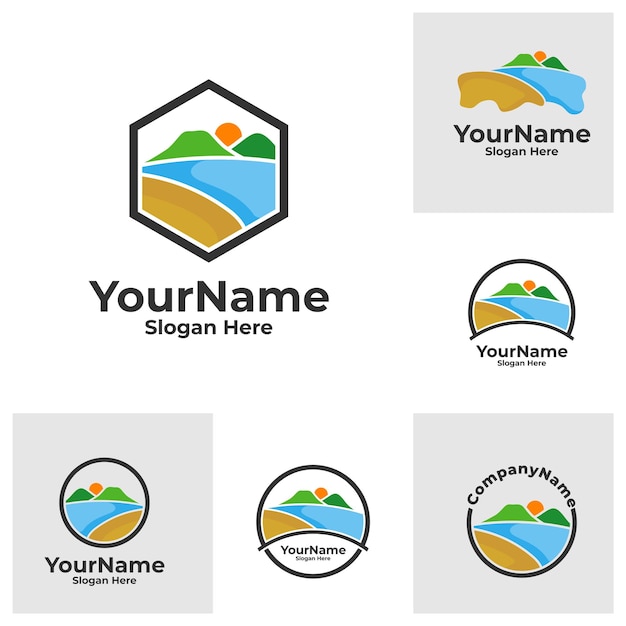 Vibrant Landscape Emblem Collection with Versatile Designs | Jiffy Designs