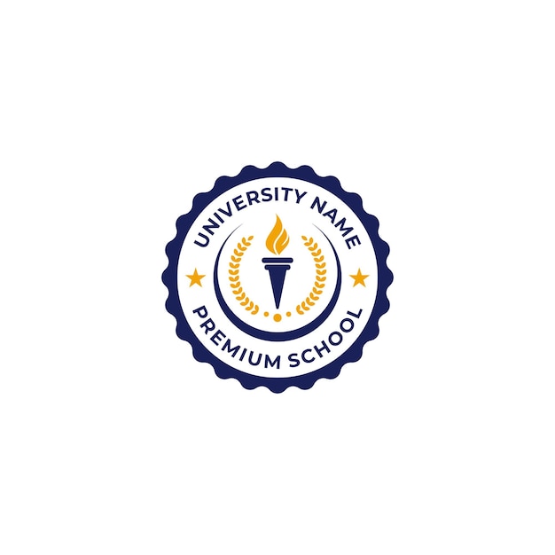 Prestigious University Seal with Iconic Torch Emblem | Jiffy Designs