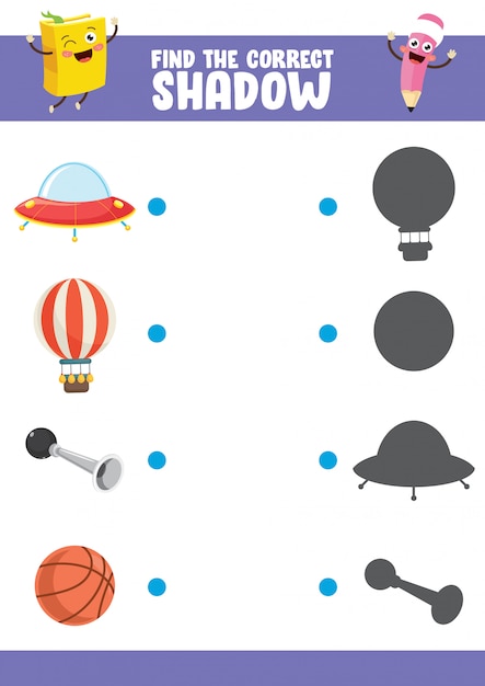 Discover the Correct Shadow Match for Whimsical Toys and Objects ...