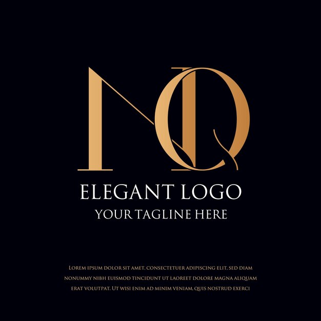 Sophisticated Gold Monogram Logo with Customizable Tagline | Jiffy Designs