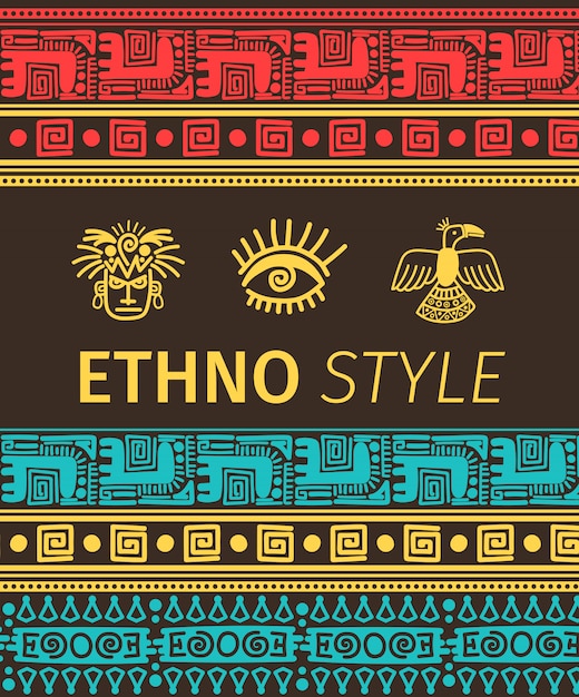Vibrant Tribal Patterns with Symbolic Motifs and Ethno-Inspired Artwork | Jiffy Designs