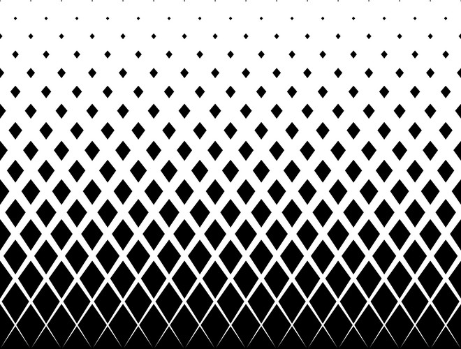 Seamless Halftone Vector Background. Filled With Black Figures. 18 ...