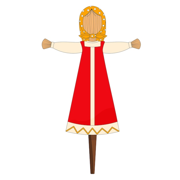 Vibrant Folkloric Figure in Striking Red and Gold Attire | Jiffy Designs