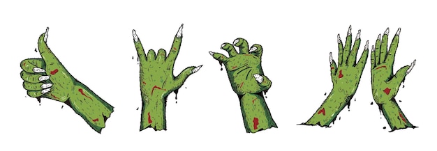 Spooky Green Monster Hands Reaching from the Darkness | Jiffy Designs