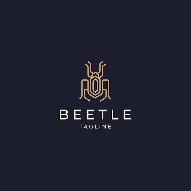 Elegant Beetle Emblem with Refined Lines | Jiffy Designs